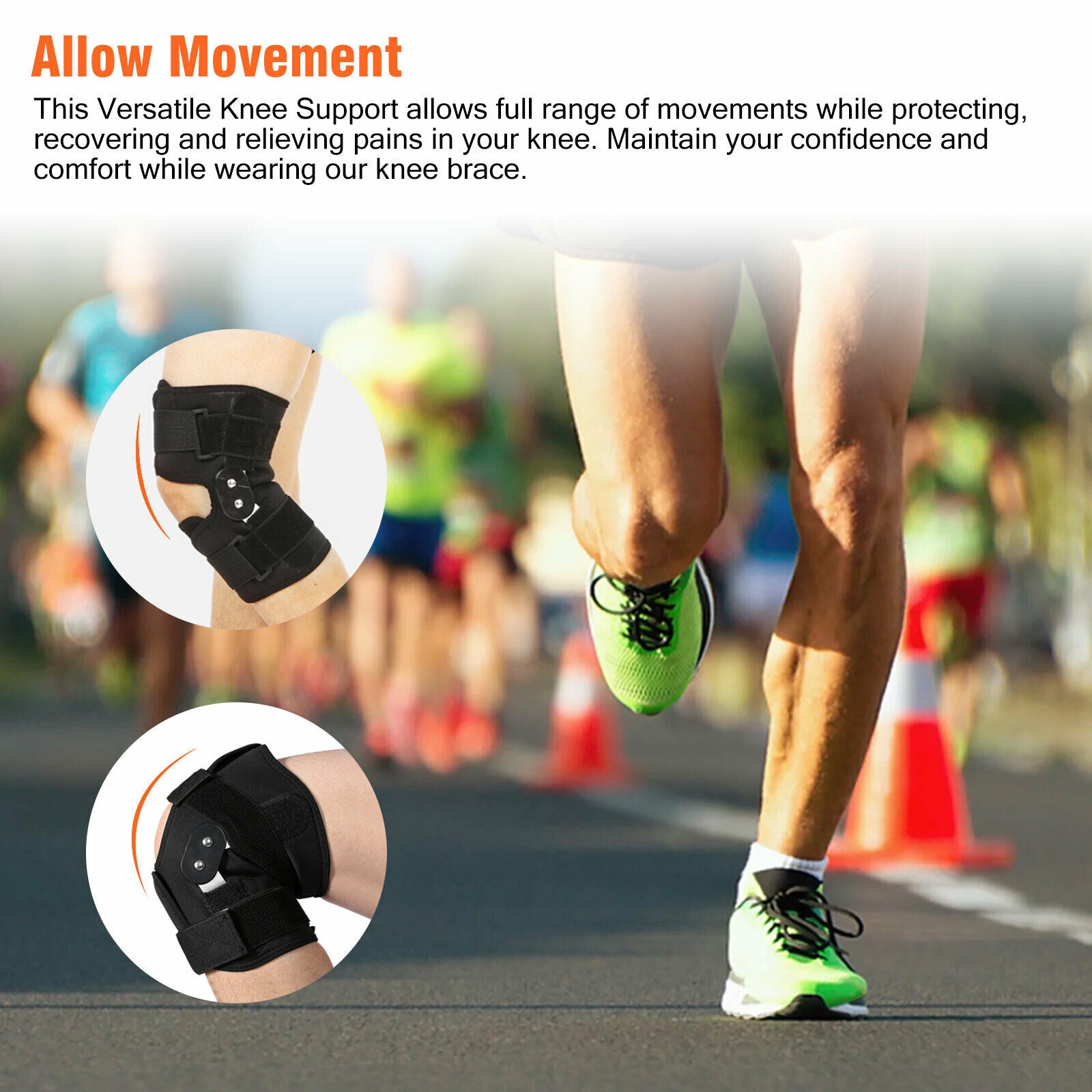 Knee-lizer™ Hinged Compression Brace Patella Stabilizer | Veteran ...